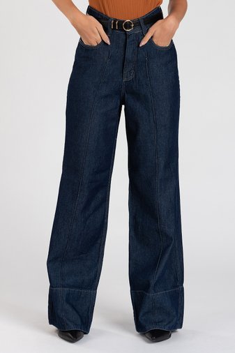 Calça Wide Leg Patti - Jeans Escuro e Estiloso