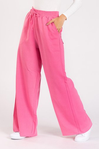 Calça Moletom Wide Leg Tai Rosa - Estilo Delicado e Conforto