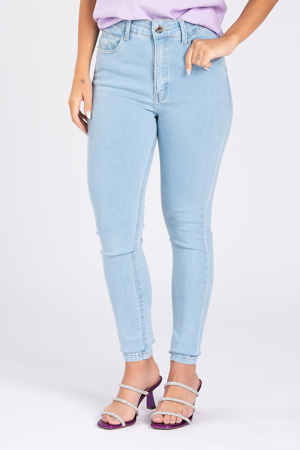 Calça Jeans Skinny Cidy - Jeans Claro com Estilo Elegante